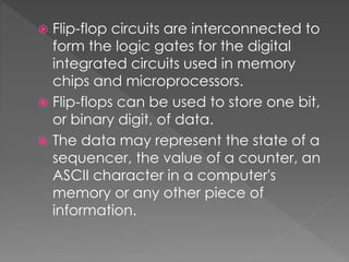 What are Flip Flops and Its types. | PPTX