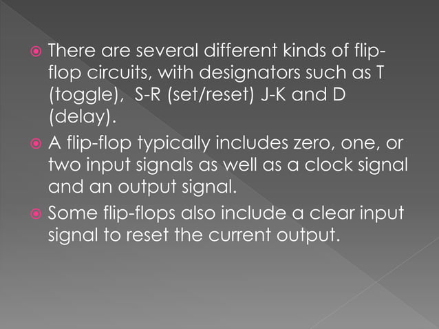 What are Flip Flops and Its types. | PPT