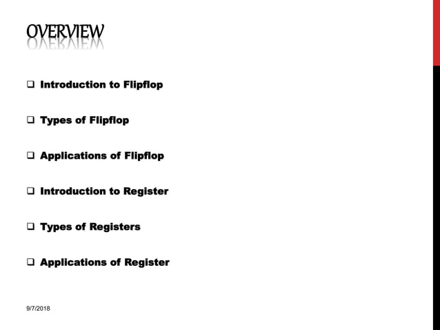 Flip flops and registers | PPTX