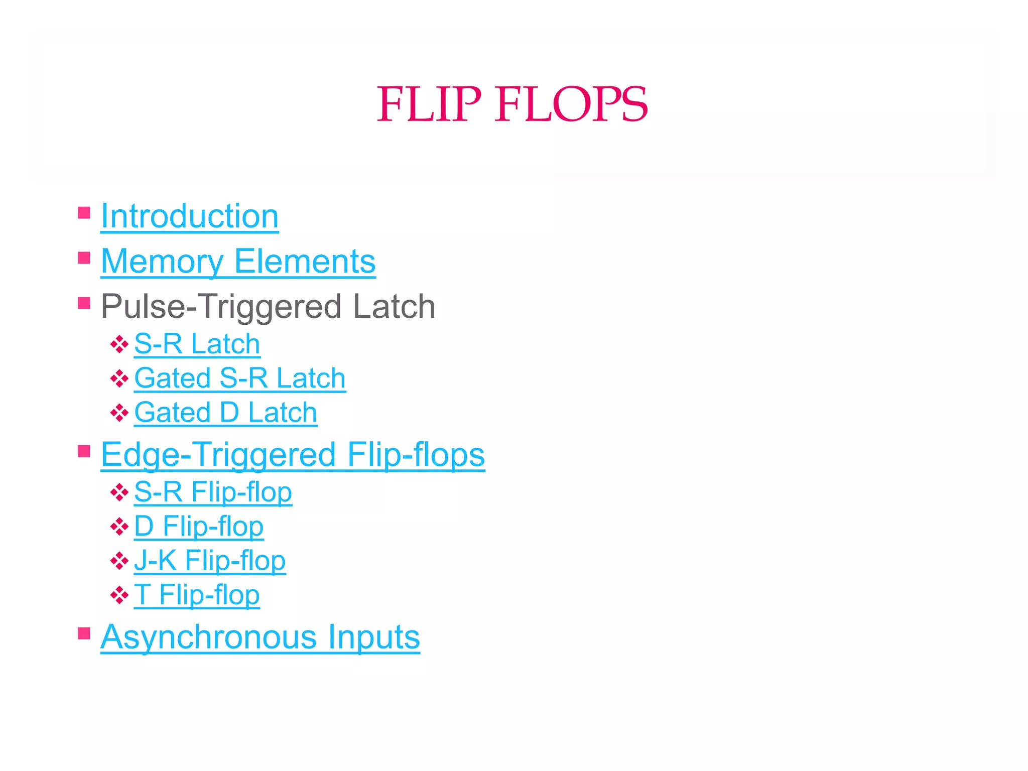 Flip flops, counters & registers | PPTX