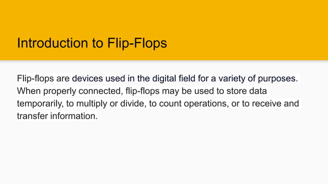 FLIP FLOP TRIGGERING.pptx | Consumer Electronics | Technology & Computing