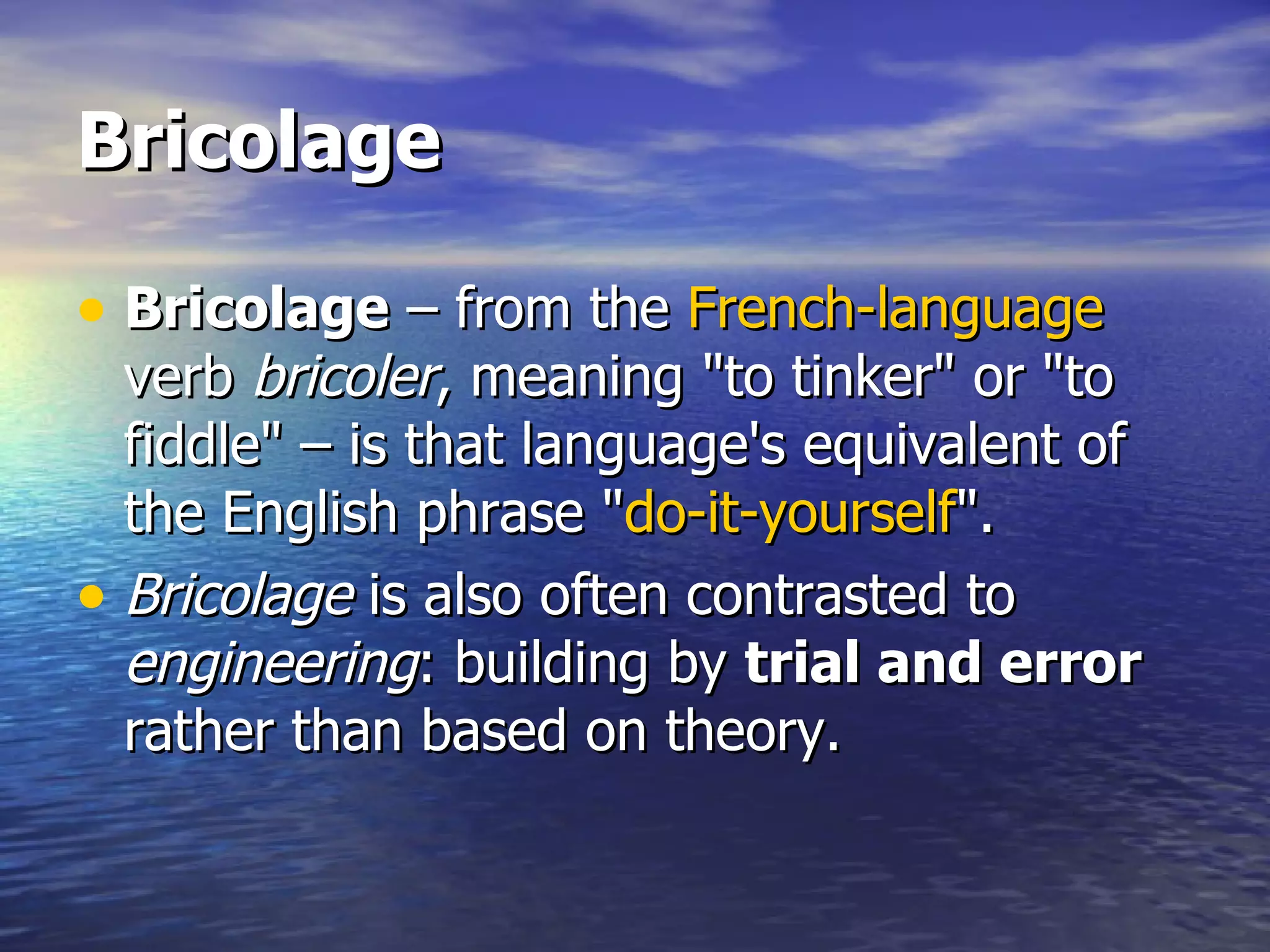 Flip Flotsam & Bricolodge | PPT