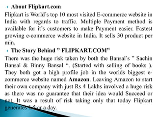 Flipkart integrated marketing communication ppt | PPTX