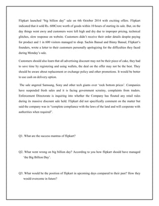 Case study on Flipkart | PDF
