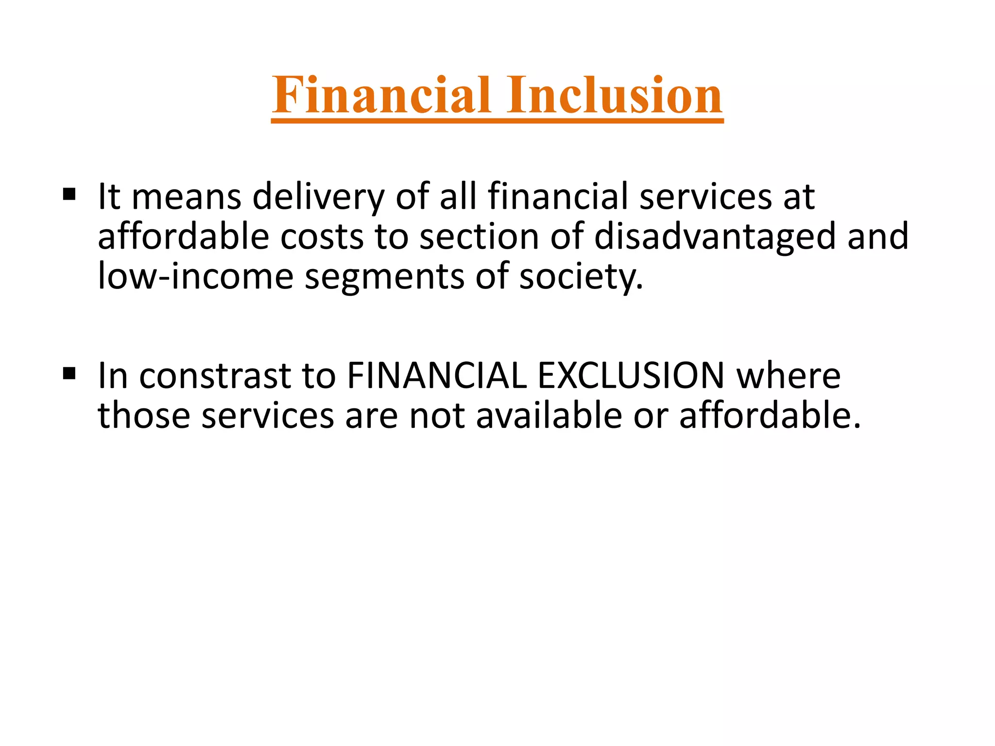 Financial inclusion ppt Md.Arslan and Shweta | PPT | Free Download