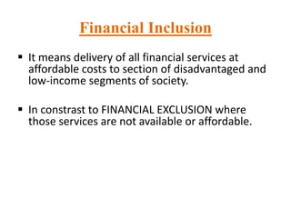Financial inclusion ppt Md.Arslan and Shweta | PPT | Free Download