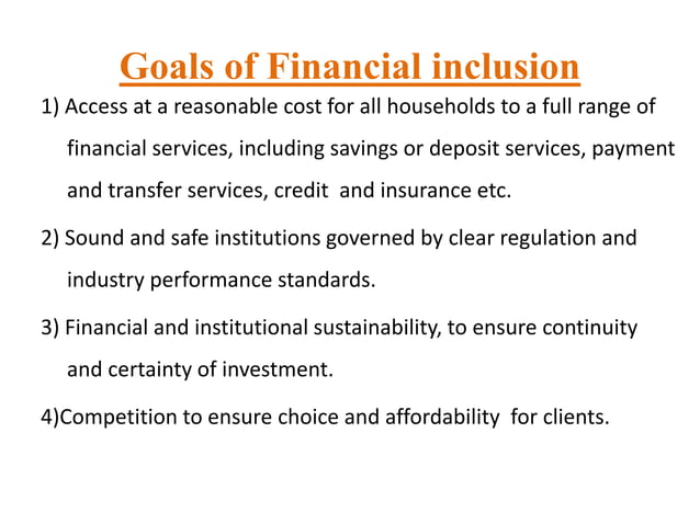 Financial inclusion ppt Md.Arslan and Shweta | PPT | Free Download