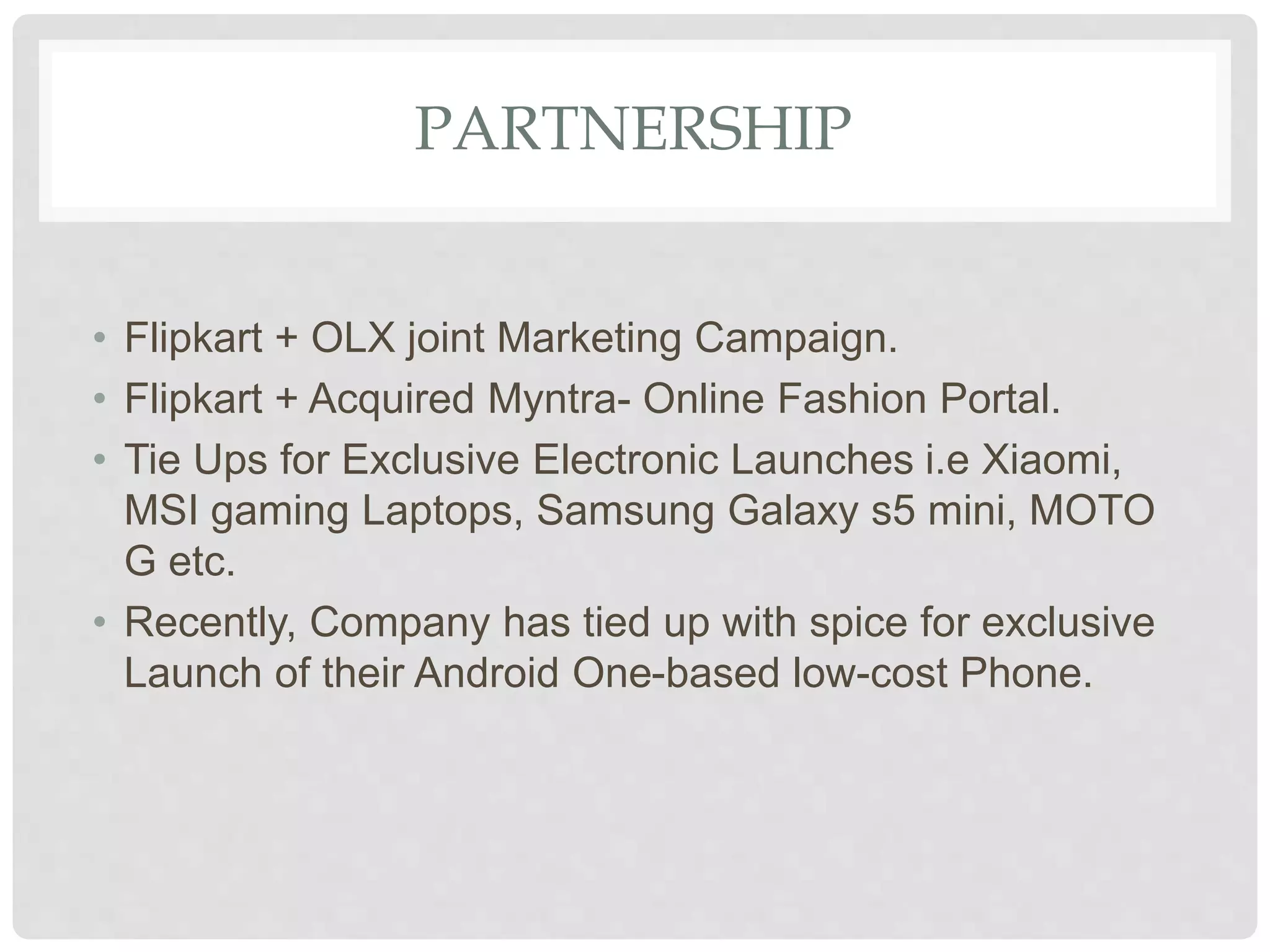 Flipkart marketing plan strategy | PPTX