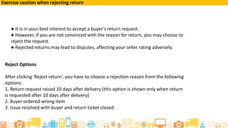 Flipkart Marketplace Return Rules | PPTX