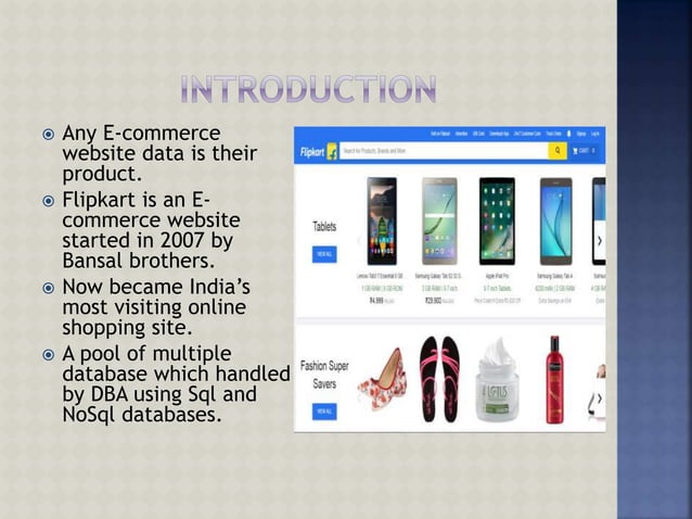 Flipkart product management database model with dba perspective | PPTX | Databases | Computer ...
