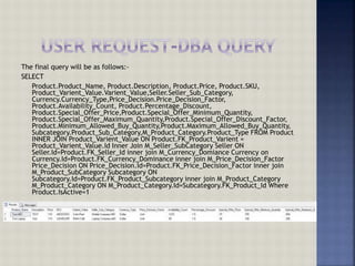 Flipkart product management database model with dba perspective | PPTX