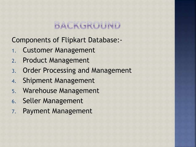 Flipkart product management database model with dba perspective | PPTX | Databases | Computer ...