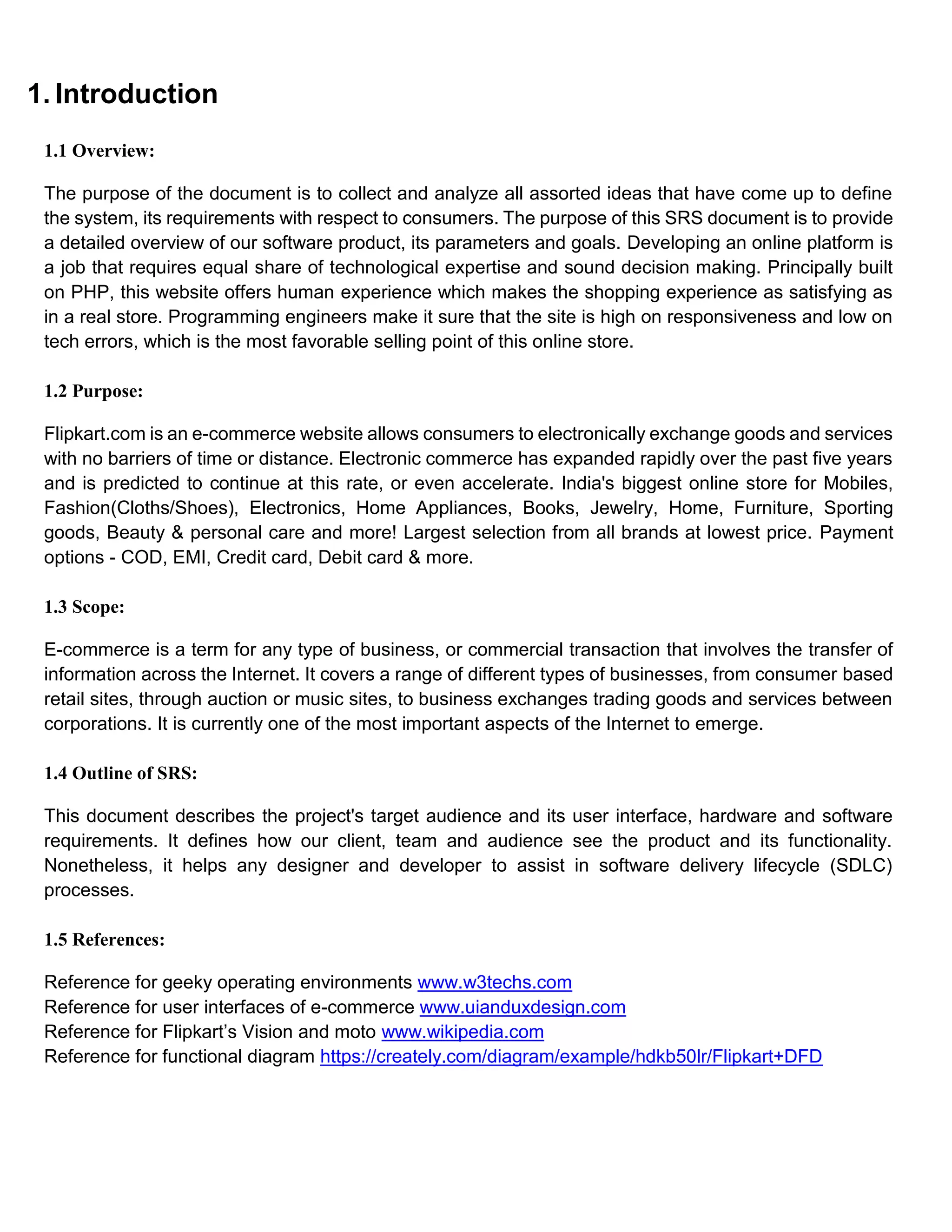 Flipkart Software requirements specification SRS | PDF