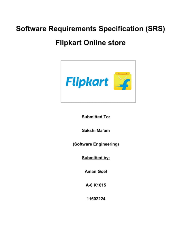 Flipkart Software requirements specification SRS | PDF | Web ...