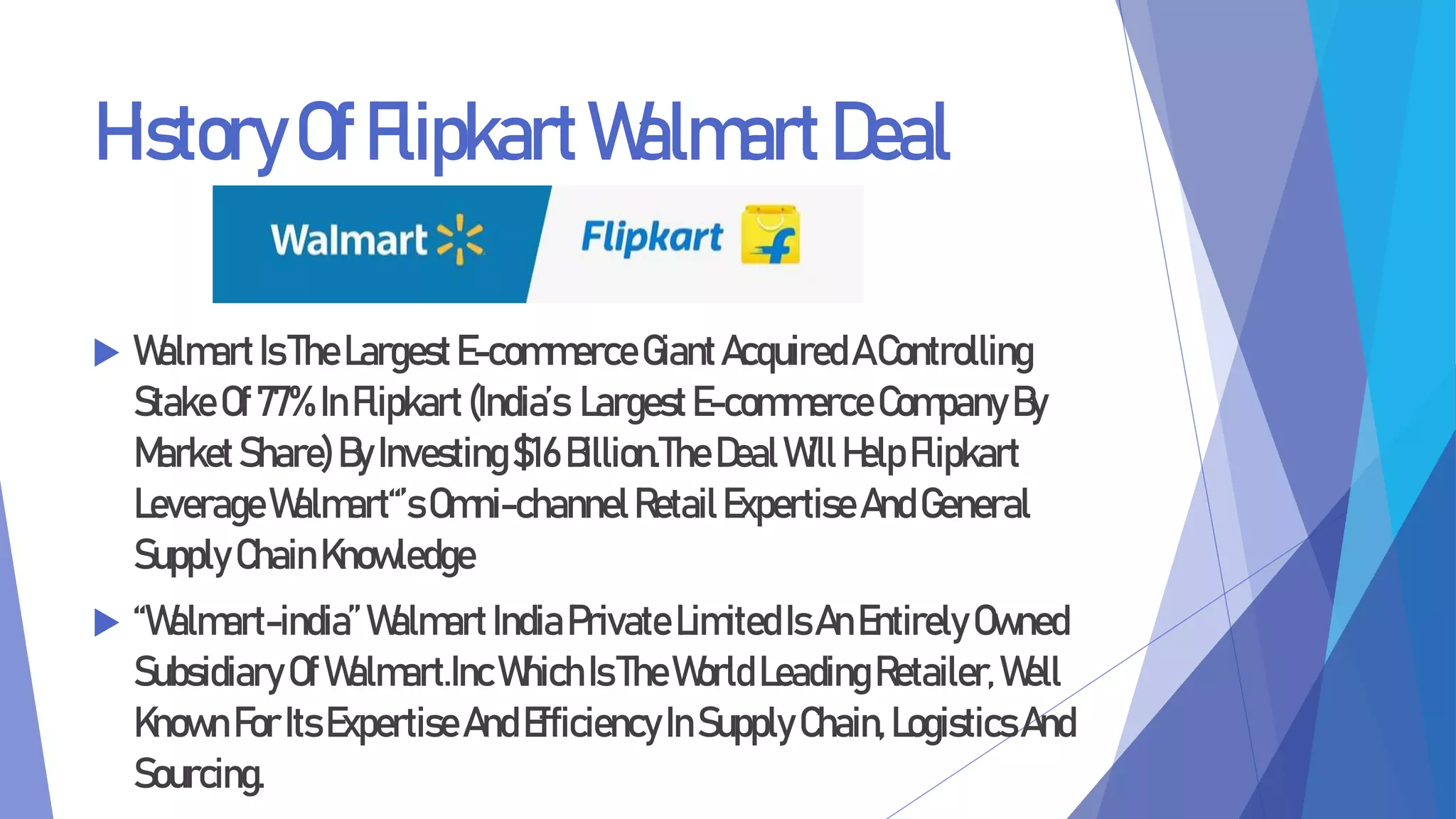 Flipkart & Walmart Impact On India.pptx