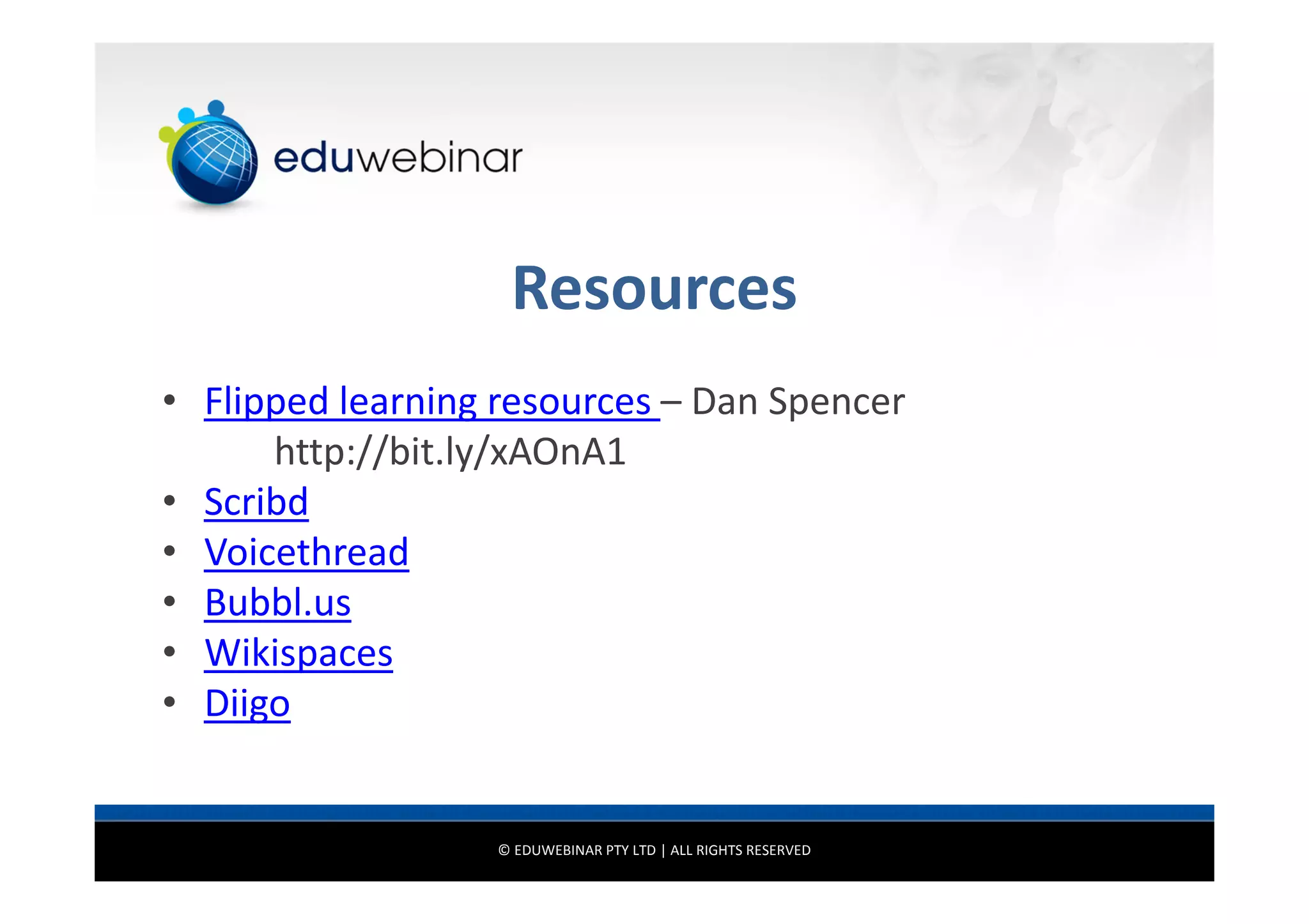 Tools for a flipped classroom | PDF | Web Conferencing | Computer Software and Applications