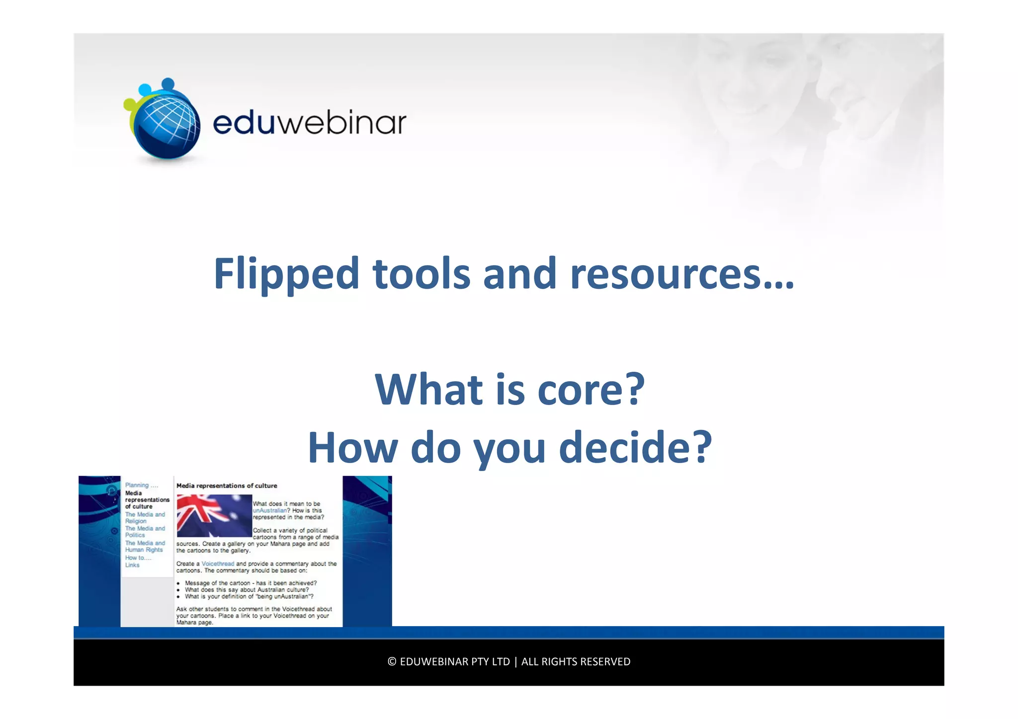 Tools for a flipped classroom | PDF | Web Conferencing | Computer Software and Applications