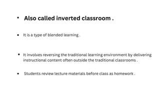 Technology Flipped classroom PPT presentation | PDF