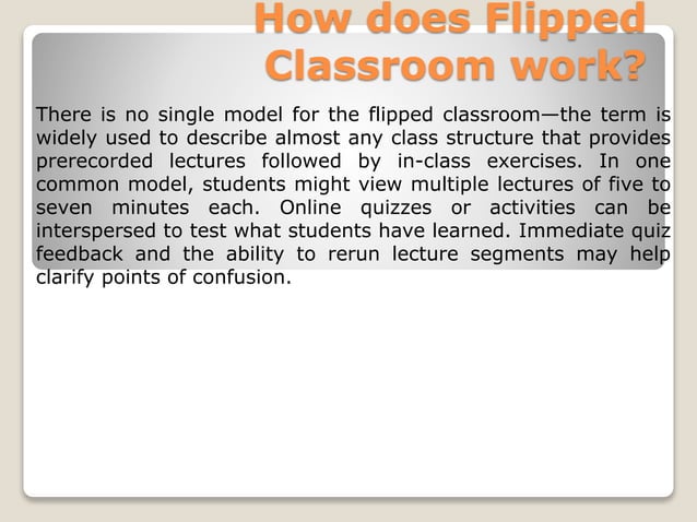 Flipped classroom and blended learning | PPTX | Educational Assessment ...