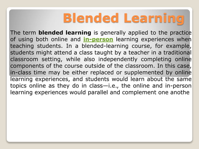 Flipped classroom and blended learning | PPTX | Educational Assessment ...