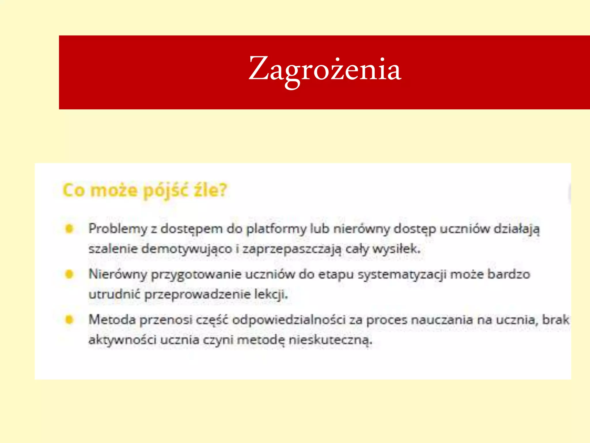 Flipped classroom method - presentation in Polish language | PPTX