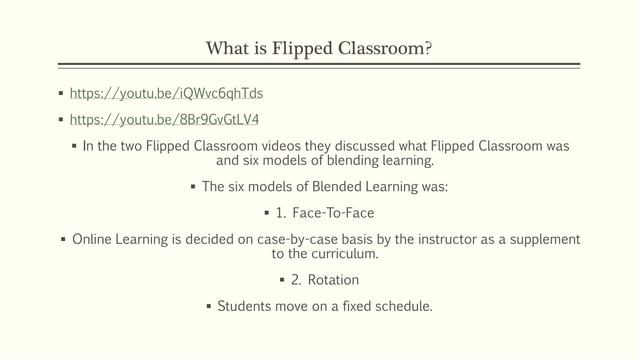 Flipped classrooms | PPT