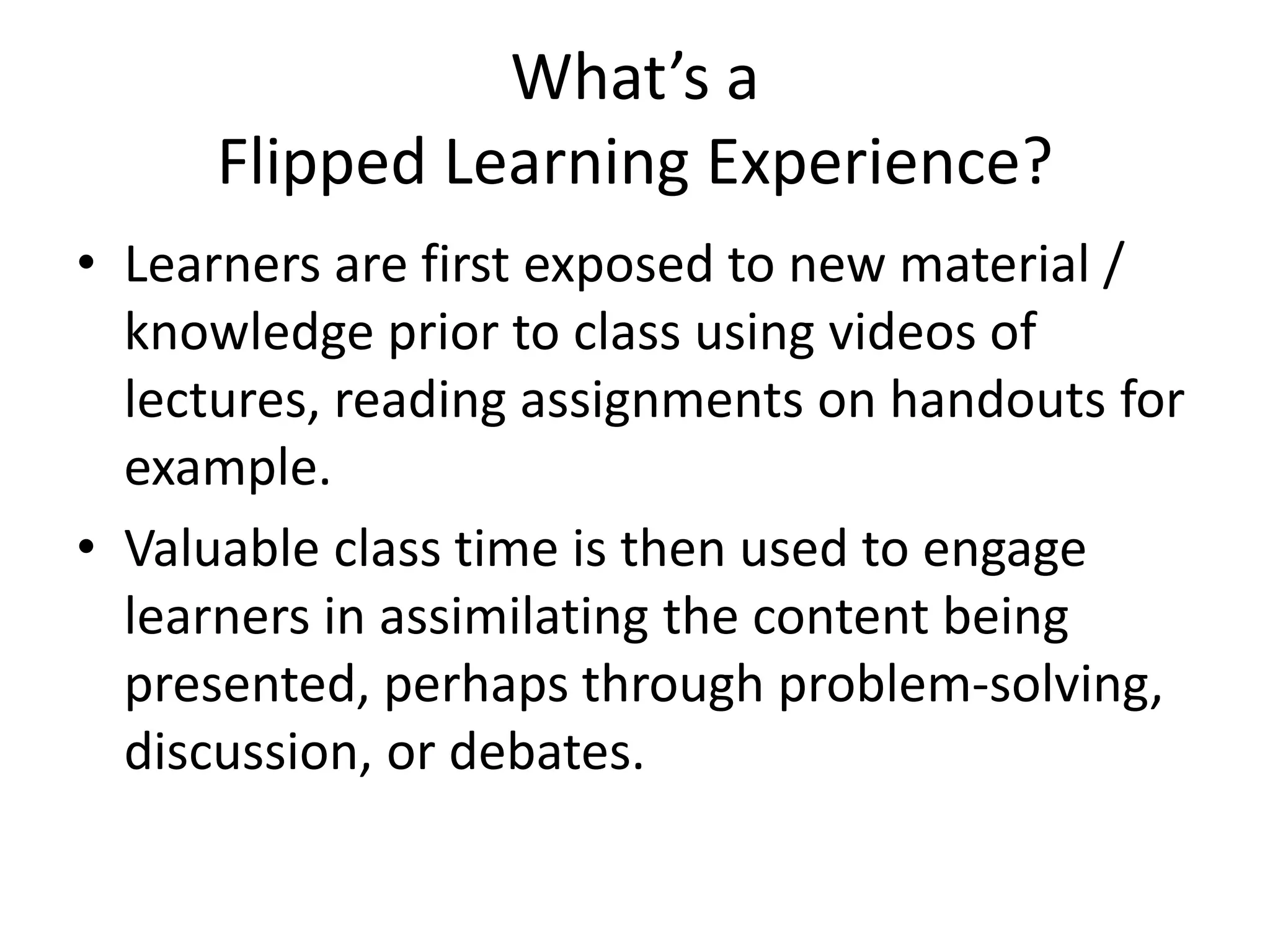 Flipped learning intro | PPT
