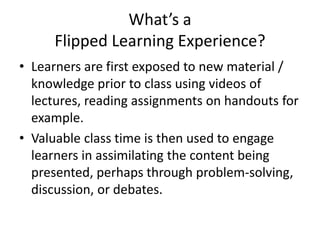 Flipped learning intro | PPT