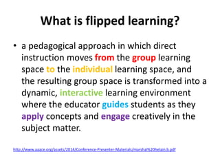 Flipped learning presentation | PPTX