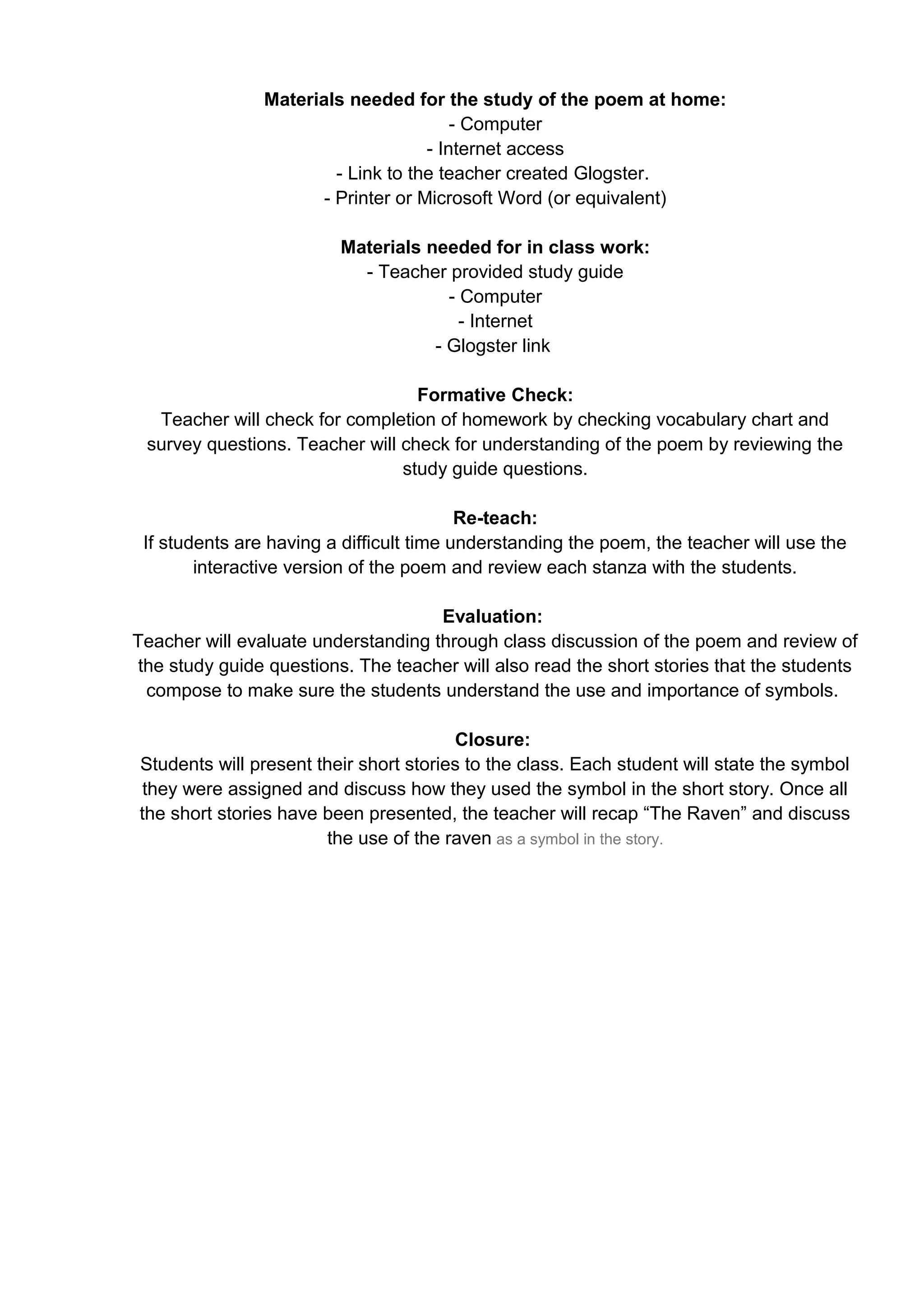 Flipped lesson plan | DOC