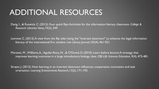 Flipped library instruction | PPT