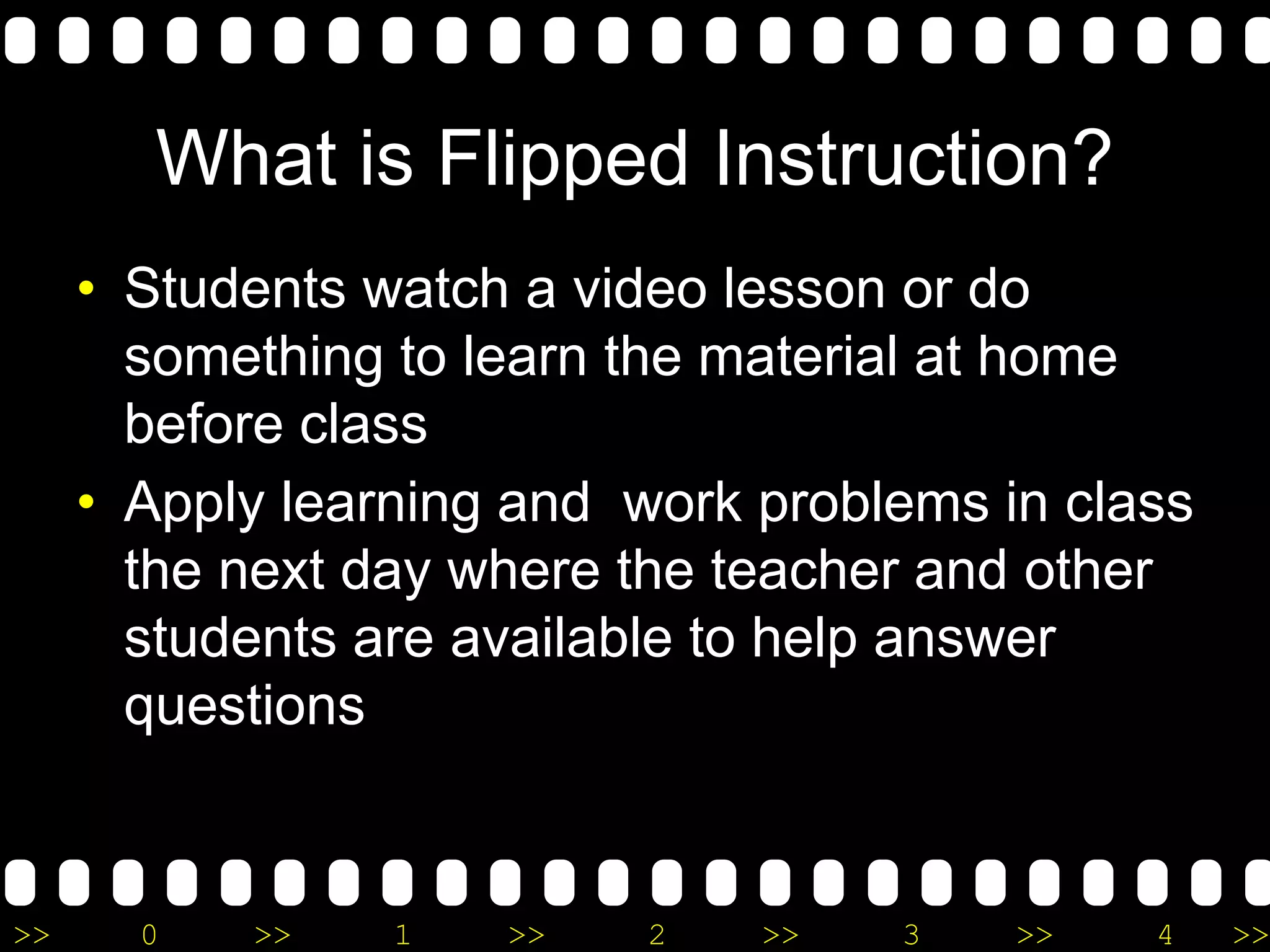 Flipping the Math Classroom | PPT