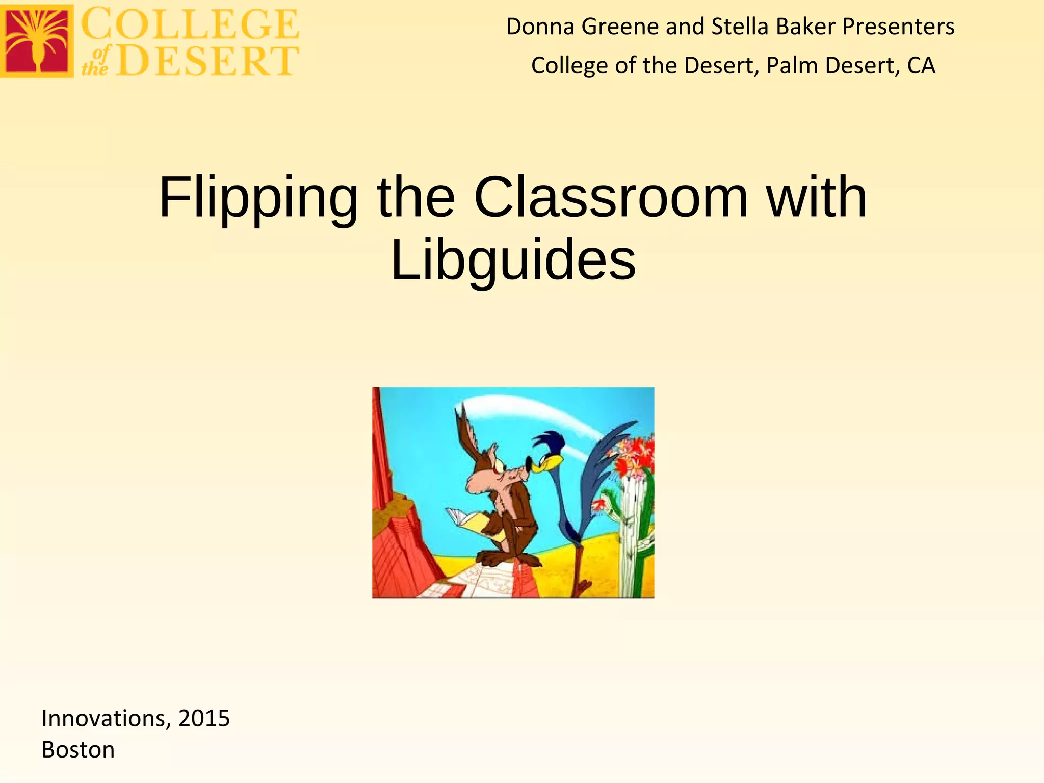 Flipping with libguides | PPT