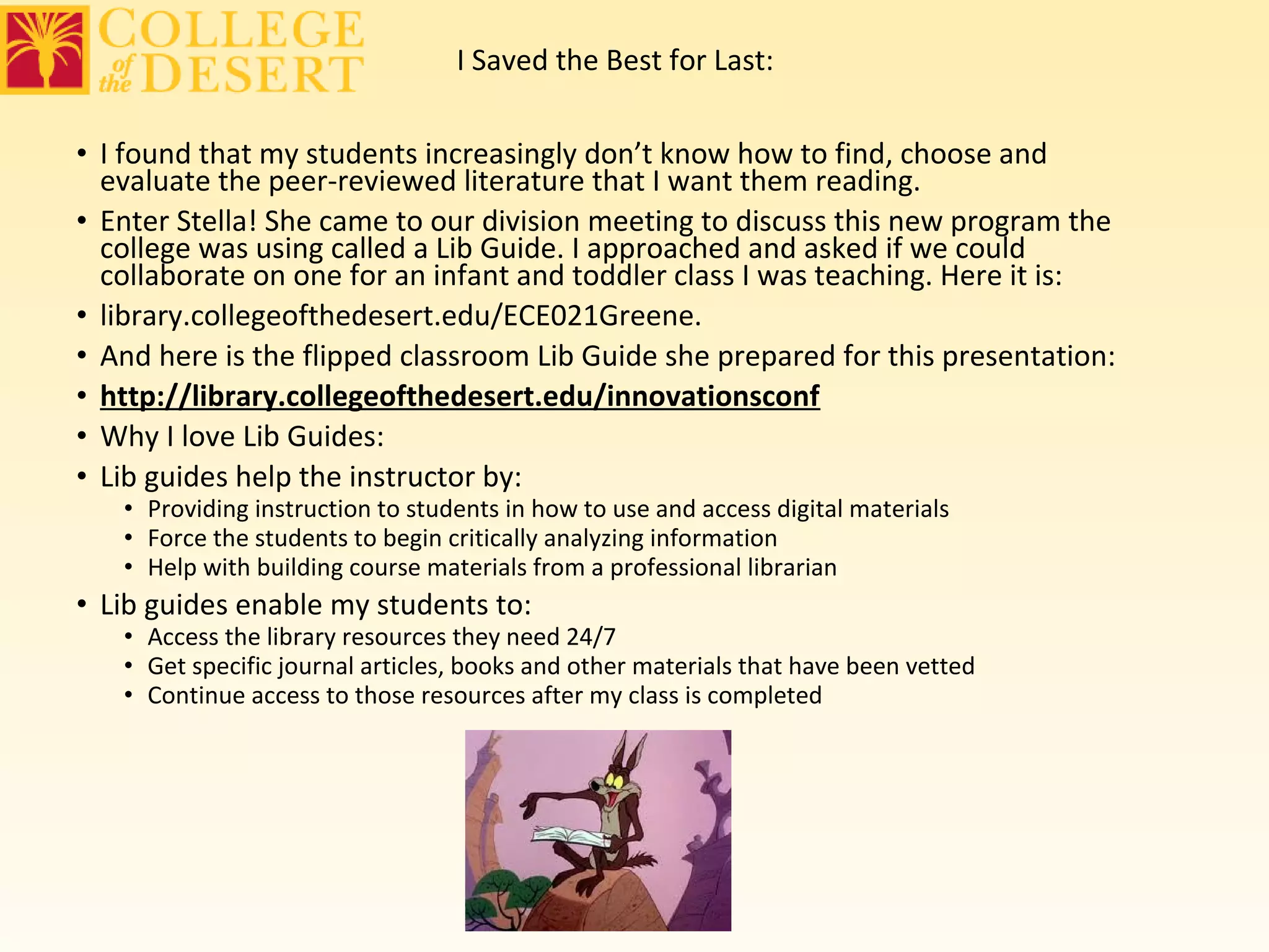 Flipping with libguides | PPT