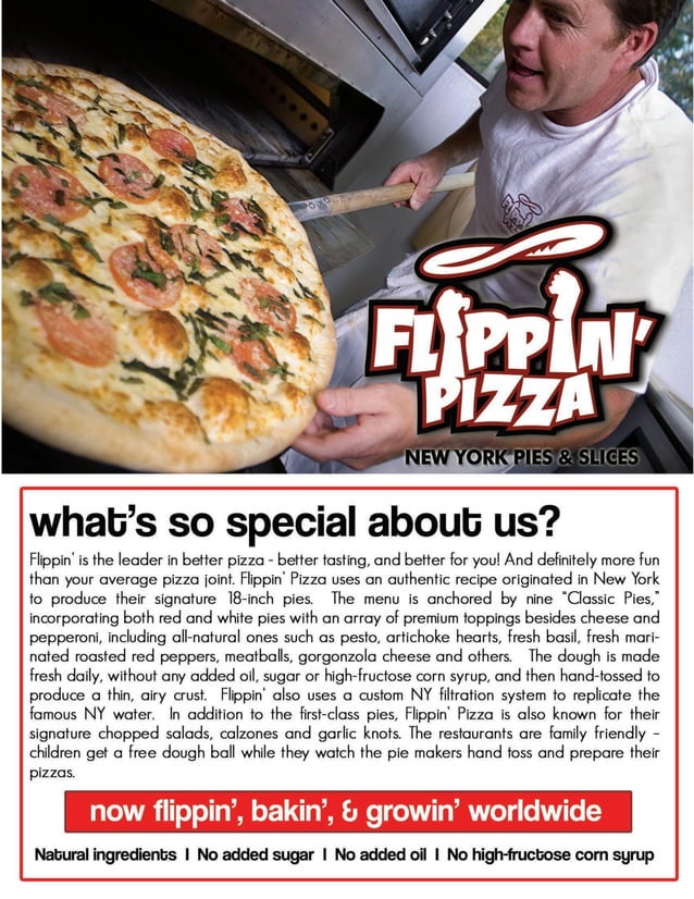 Flippin Pizza E Brochure | PDF