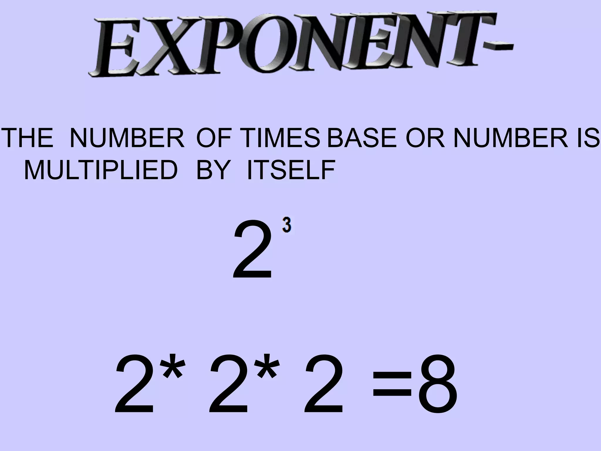 exponents and power | PPT