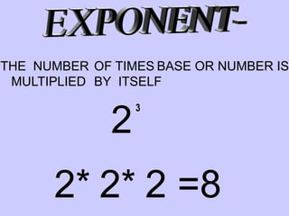 exponents and power | PPT