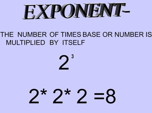 exponents and power | PPT