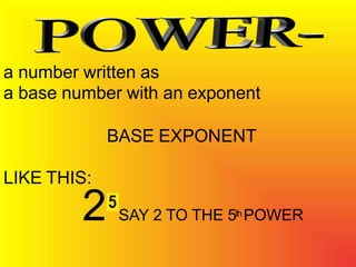 exponents and power | PPT