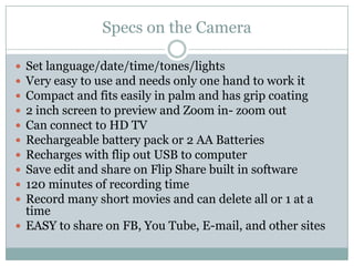 Flip Video Camera PPT | PPT