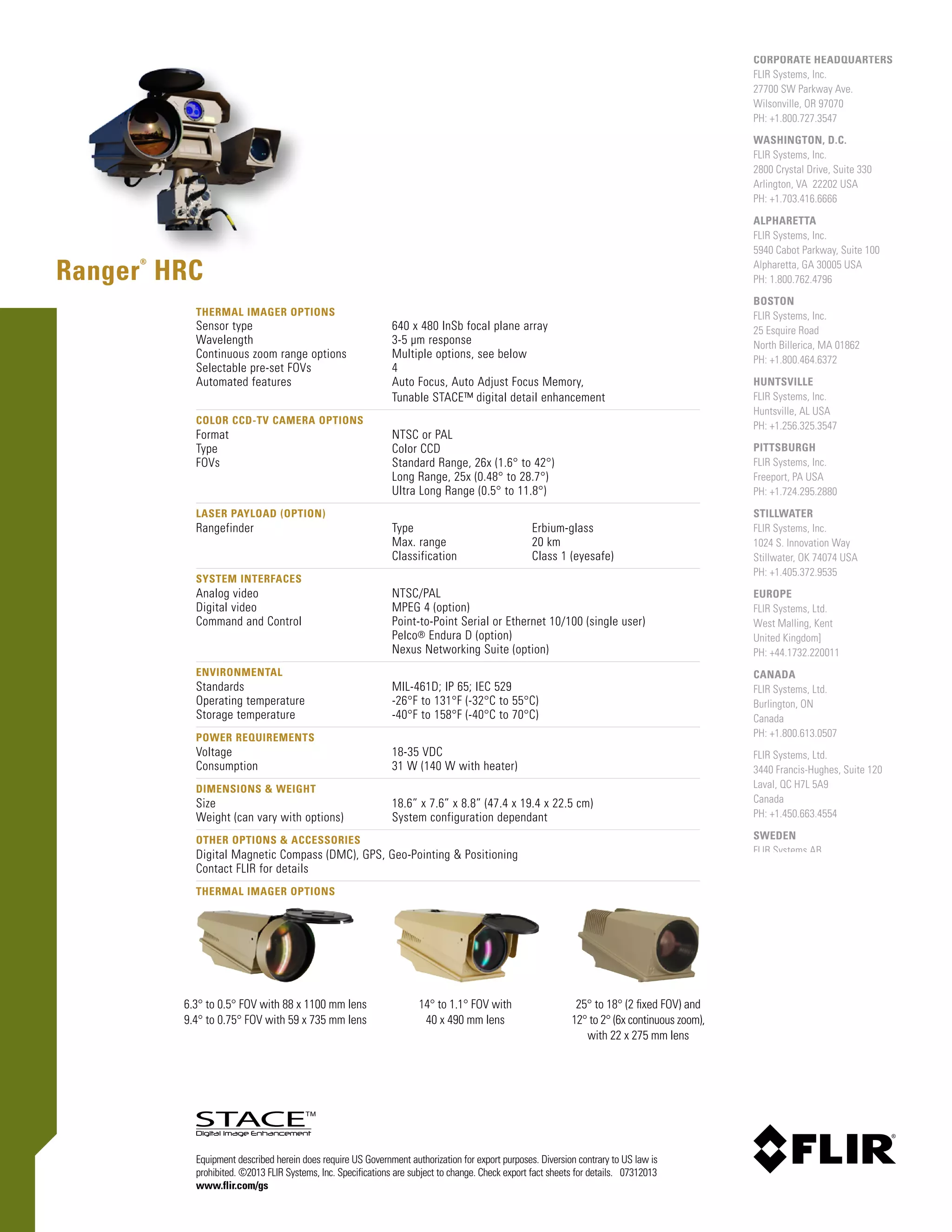 Flir ranger-hrc-datasheet | PDF