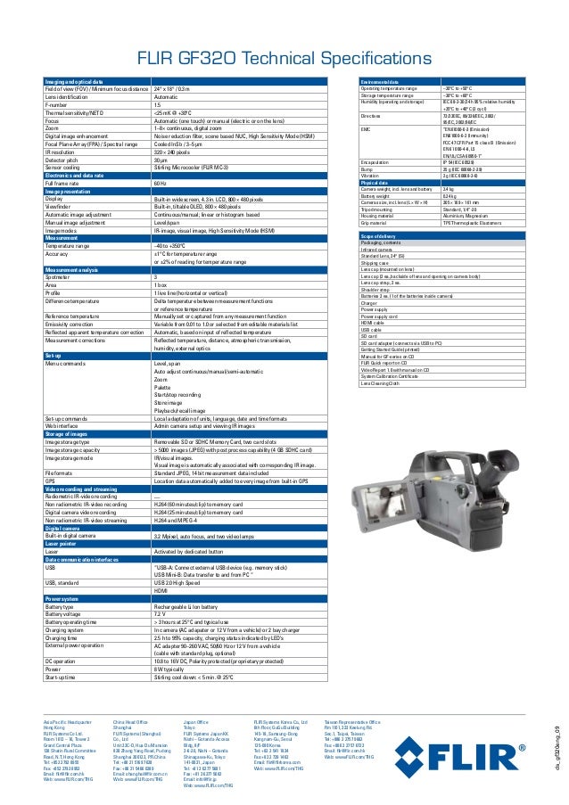 FLIR GF320 Infrared Camera from Supreme Technology - Datasheet Manual