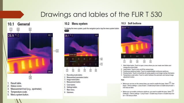 FLIR T 530 Thermovision camara operation | PPT
