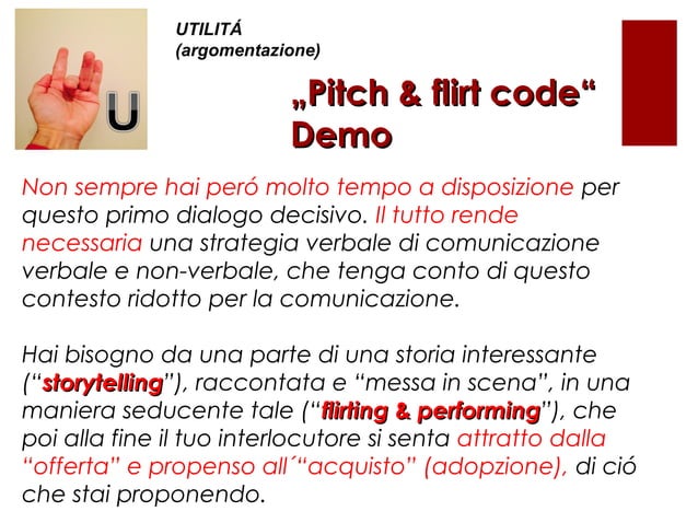 The ultimative pitch & flirt code | PPT