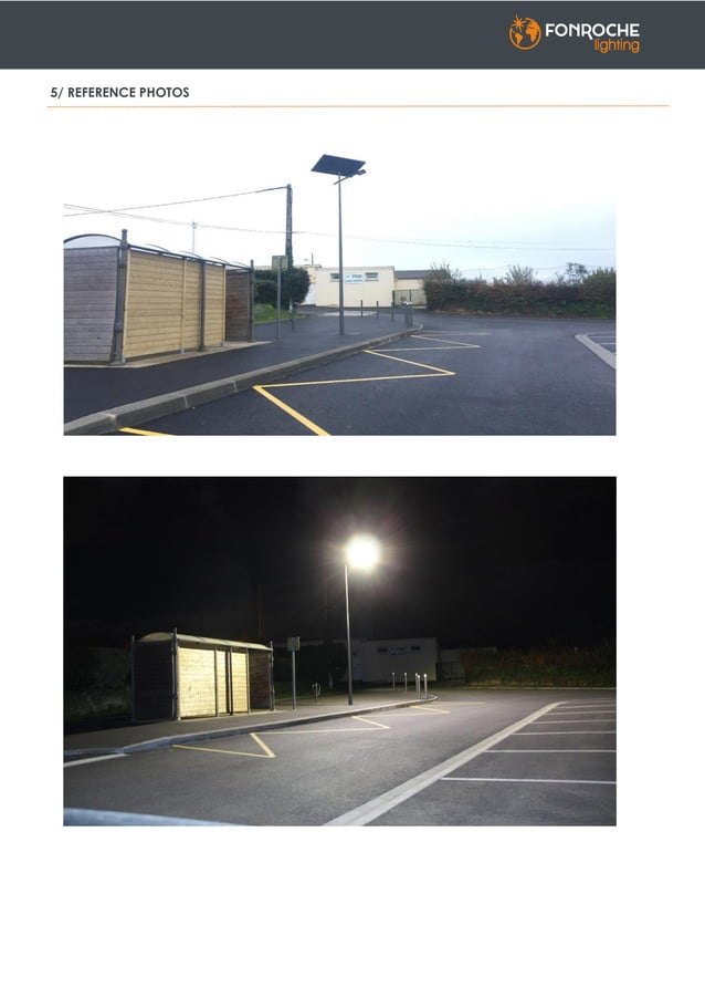 Fonroche Solar Street Lighting Case Study: Bus Stop (Isolated Area) | PDF
