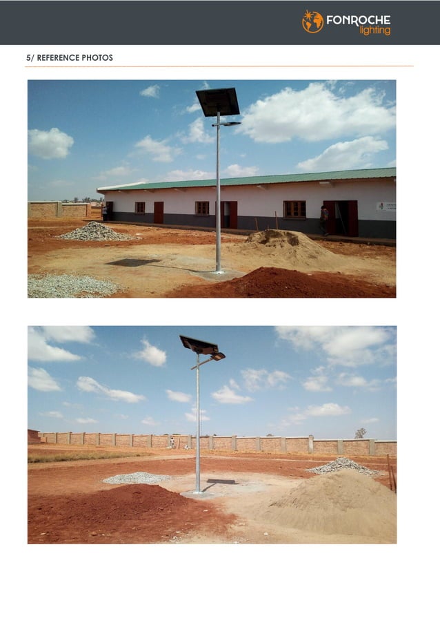 Fonroche Solar Street Lighting Case Study: Rural School Yard | PDF