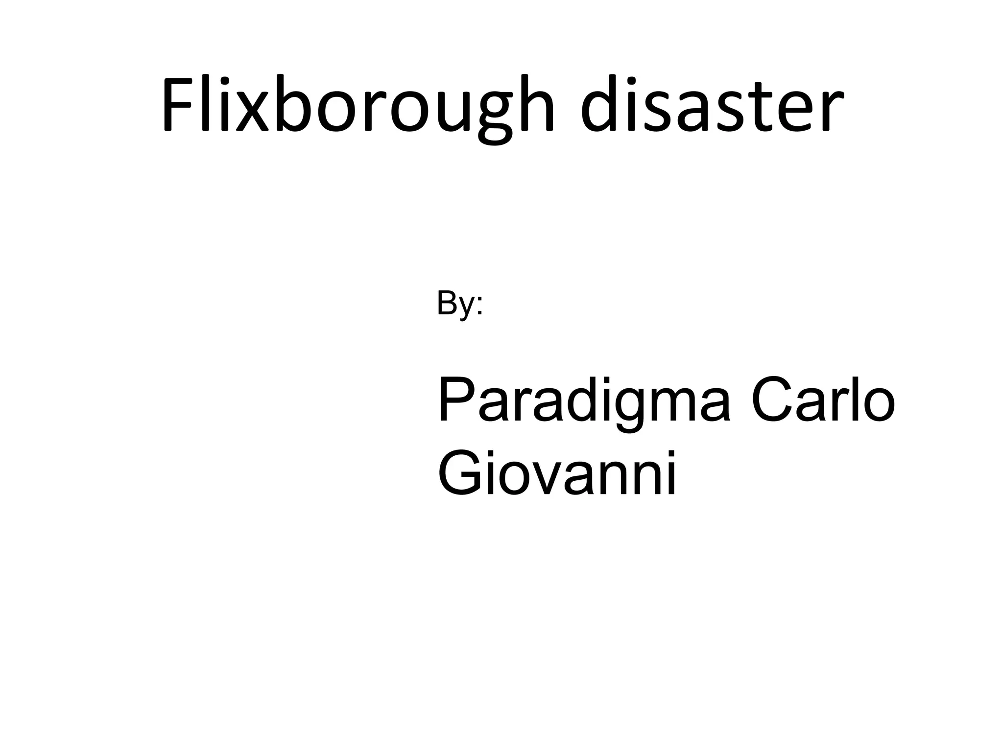 Flixborough disaster | PPT