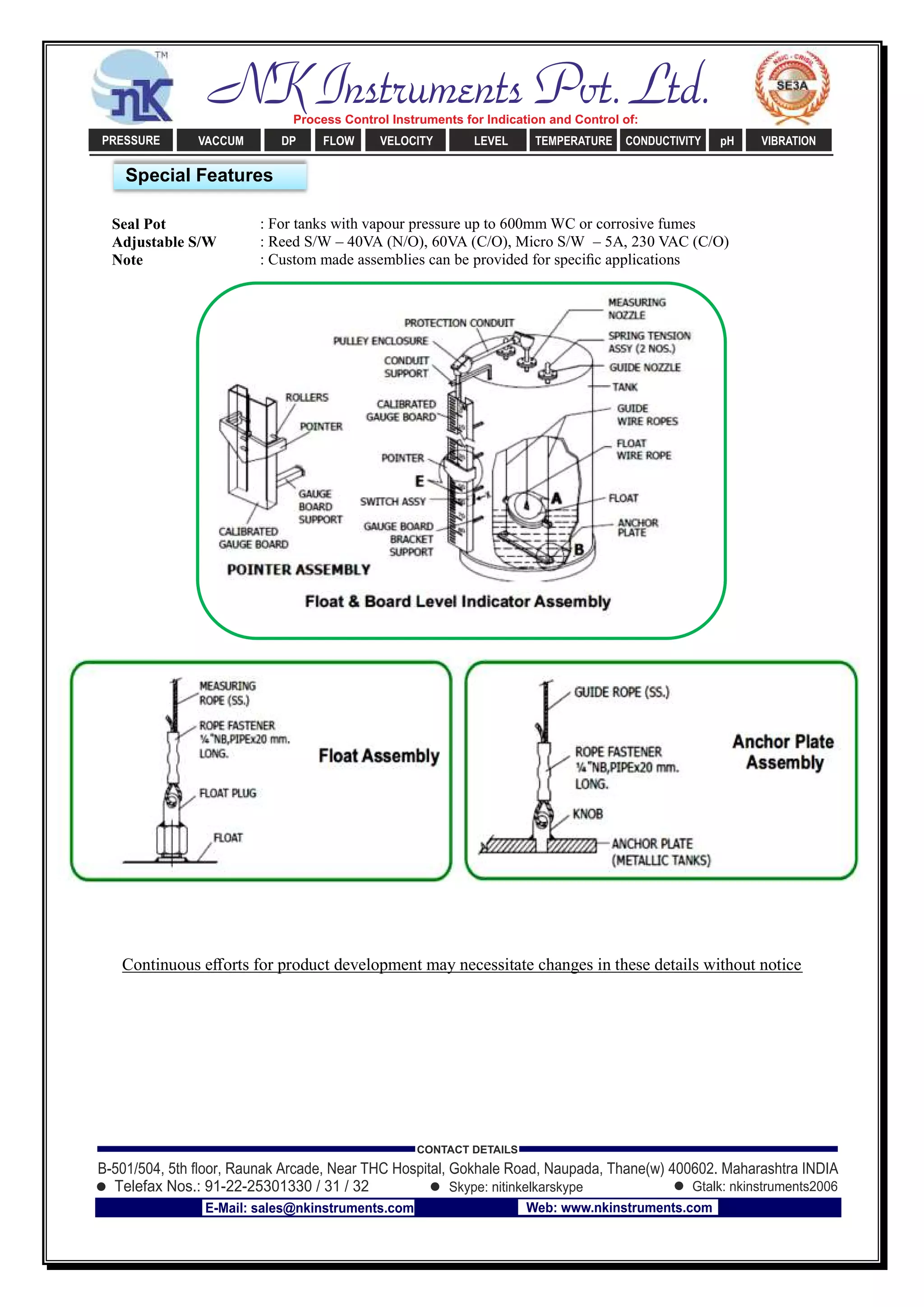 Float & Board Level Gauge with Guide Wires | PDF
