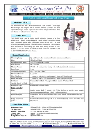 Float & Board Level Gauge with Guide Wires | PDF