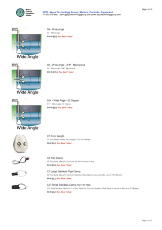 ATG - Aqua Technology Group Conery Float Switch Catalog | PDF